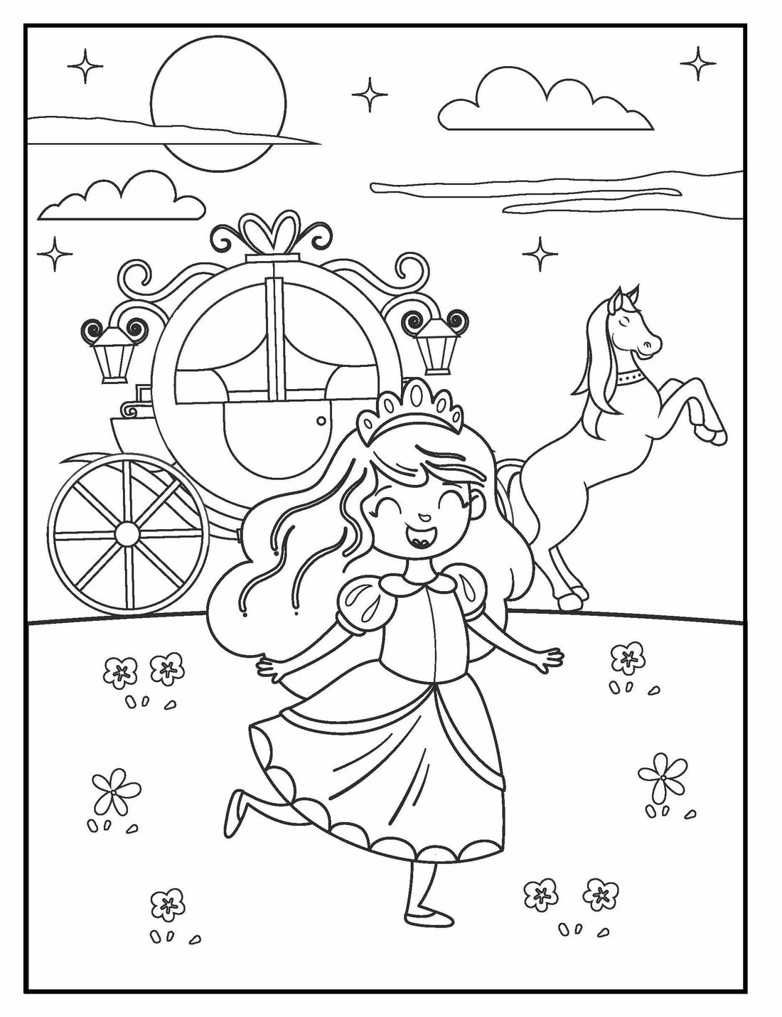 Kids Jumbo Coloring Book - Princess – Paige Madison Wall Art